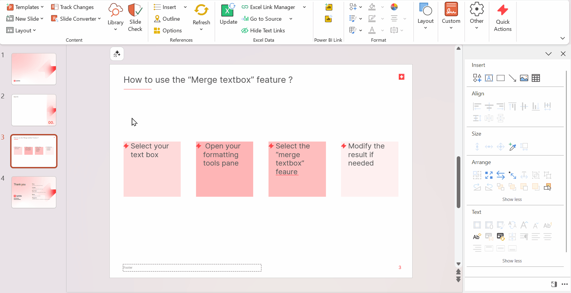 How to use the Formatting Tools in PowerPoint – UpSlide Help & Support