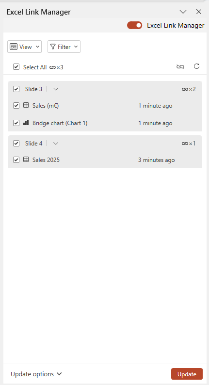 How to use the Excel Link Manager – UpSlide Help & Support